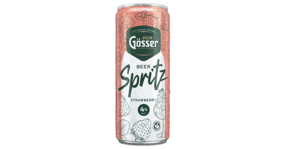 Gösser Spritz 0,33l dobozos sör, eper ízű (4%) DRS - Heineken Hungária ...