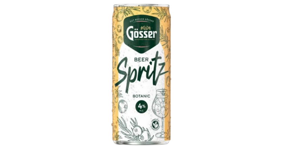 Gösser Spritz 0,33l dobozos sör, borókabogyó ízű (4%) DRS - Heineken ...